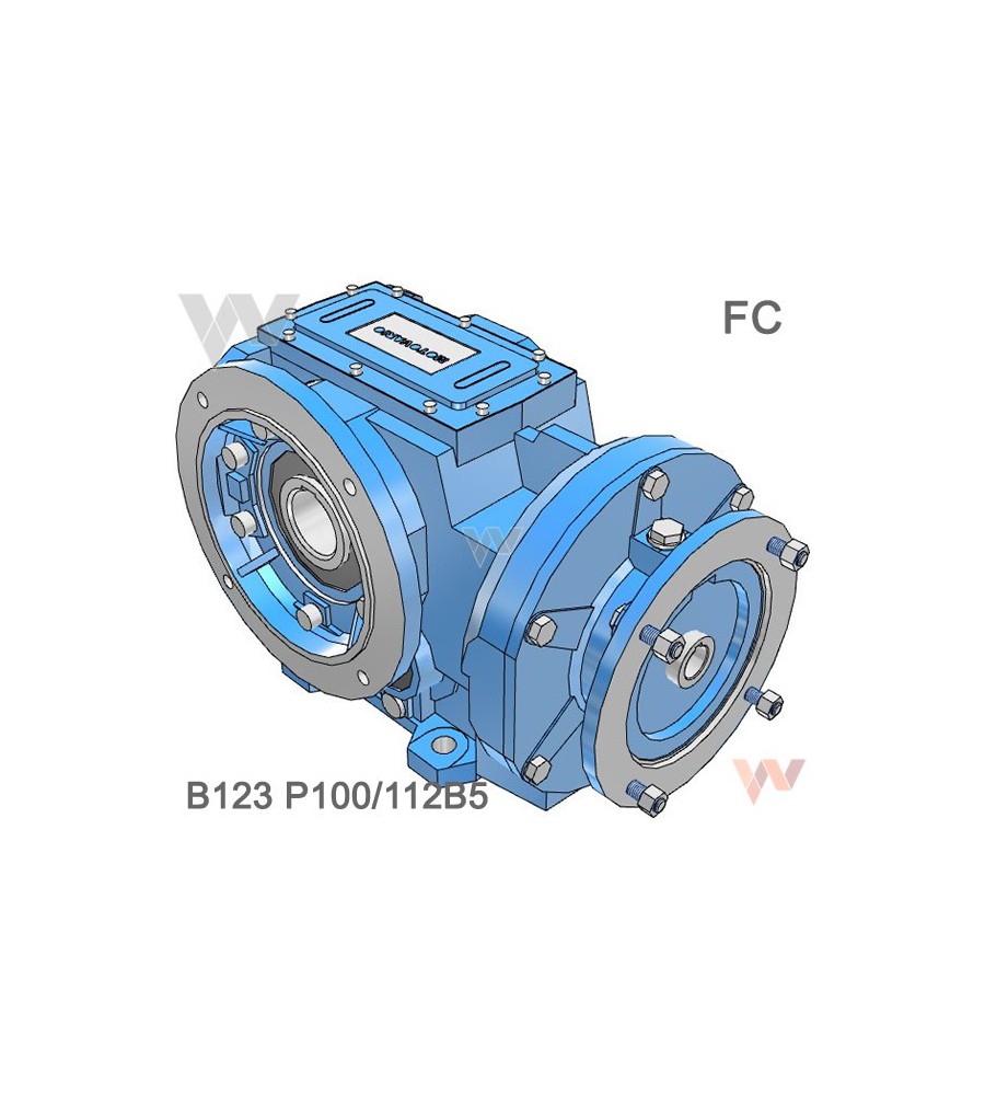 Przekładnia walcowo-stożkowa B-123 z przyłączem IEC P100/112B5