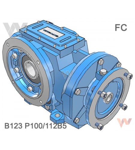 Przekładnia walcowo-stożkowa B-123 z przyłączem IEC P100/112B5
