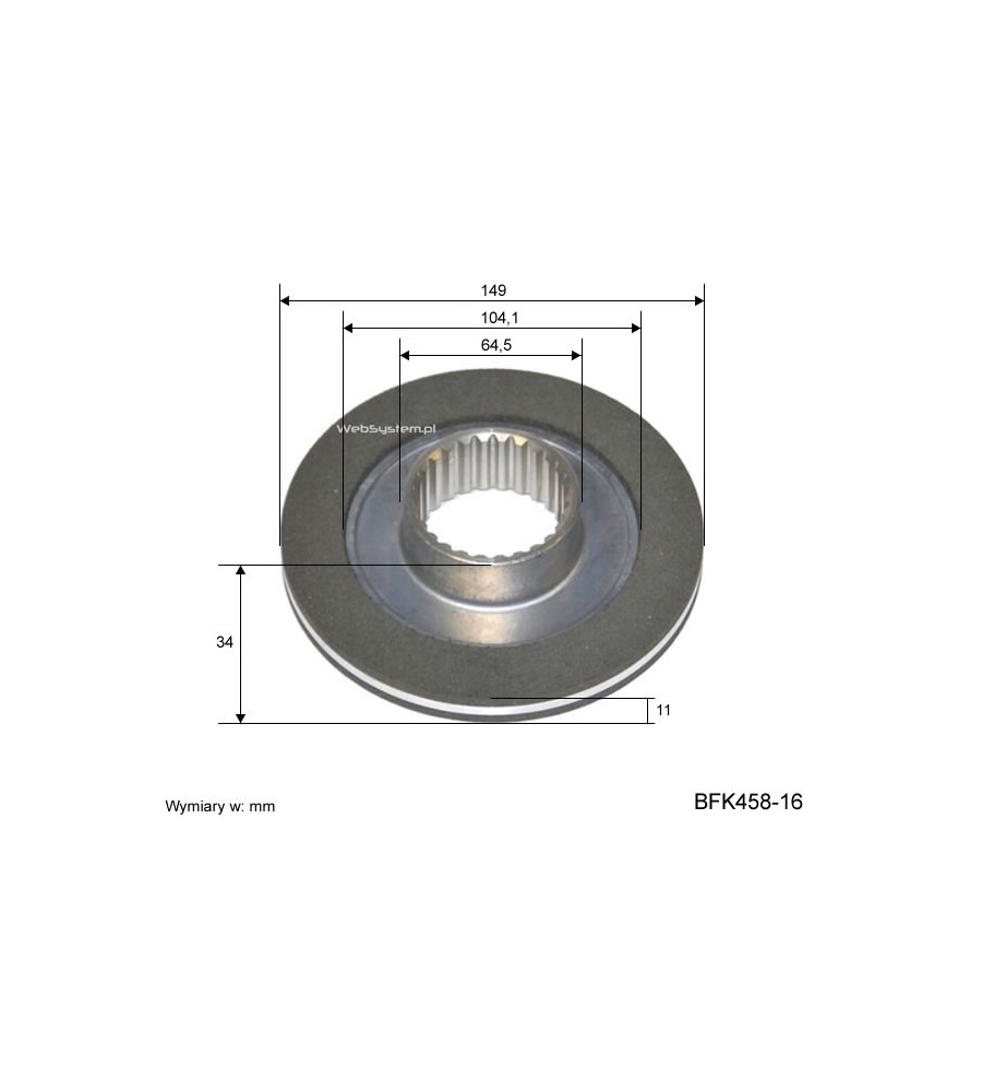 BFK458-16 rotor ( tarcza cierna )